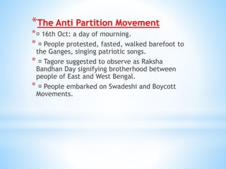 Partition of bengal history | PPTX