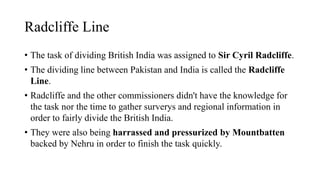Partition of British India | PPTX