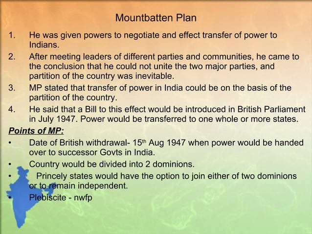 Partition Of India | PPT | Political Issues & policy | Politics