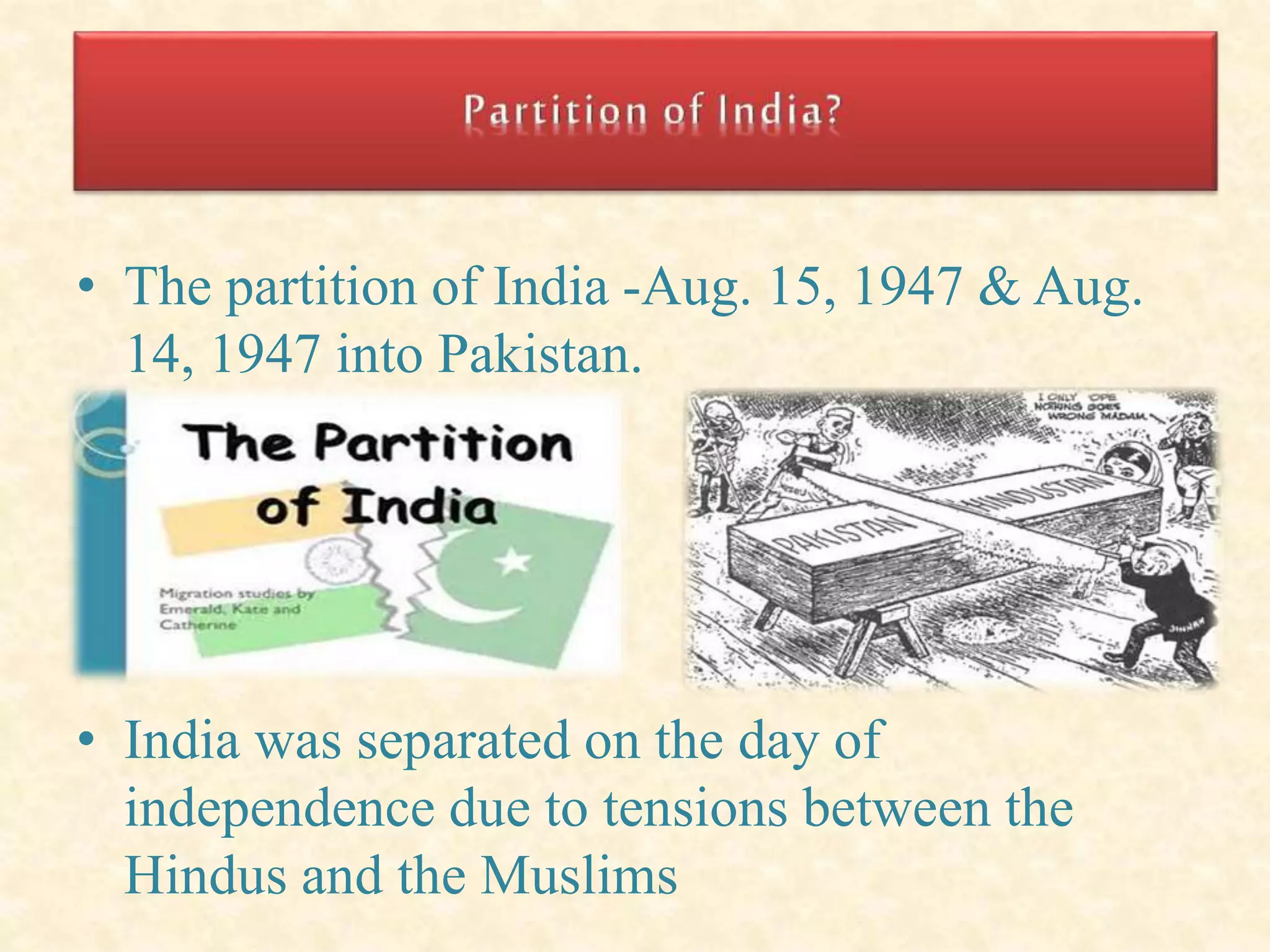 Partition of india & pakistan | PDF