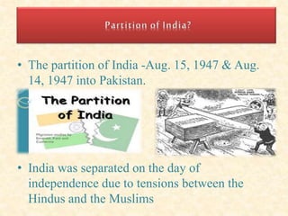 Partition of india final ppt | PPTX