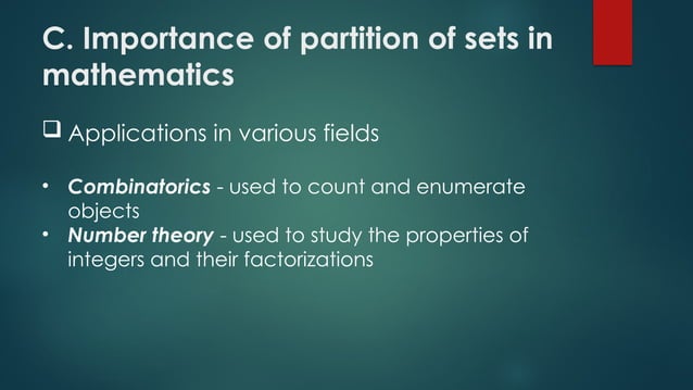 Partition Of Sets - Maths project, Engineering CSE | PPTX