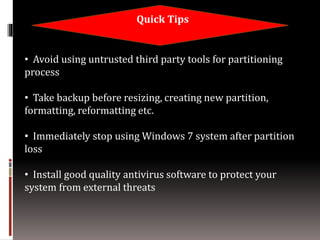 Partition Recovery | PPTX
