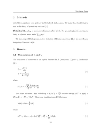 Partitions and entropies intel third draft | PDF