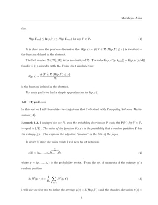 Partitions and entropies intel third draft | PDF