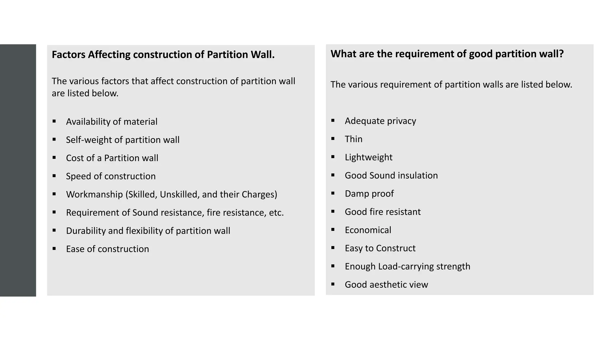 Partition System in building construction | PDF