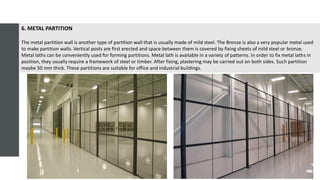 Partition System in building construction | PDF