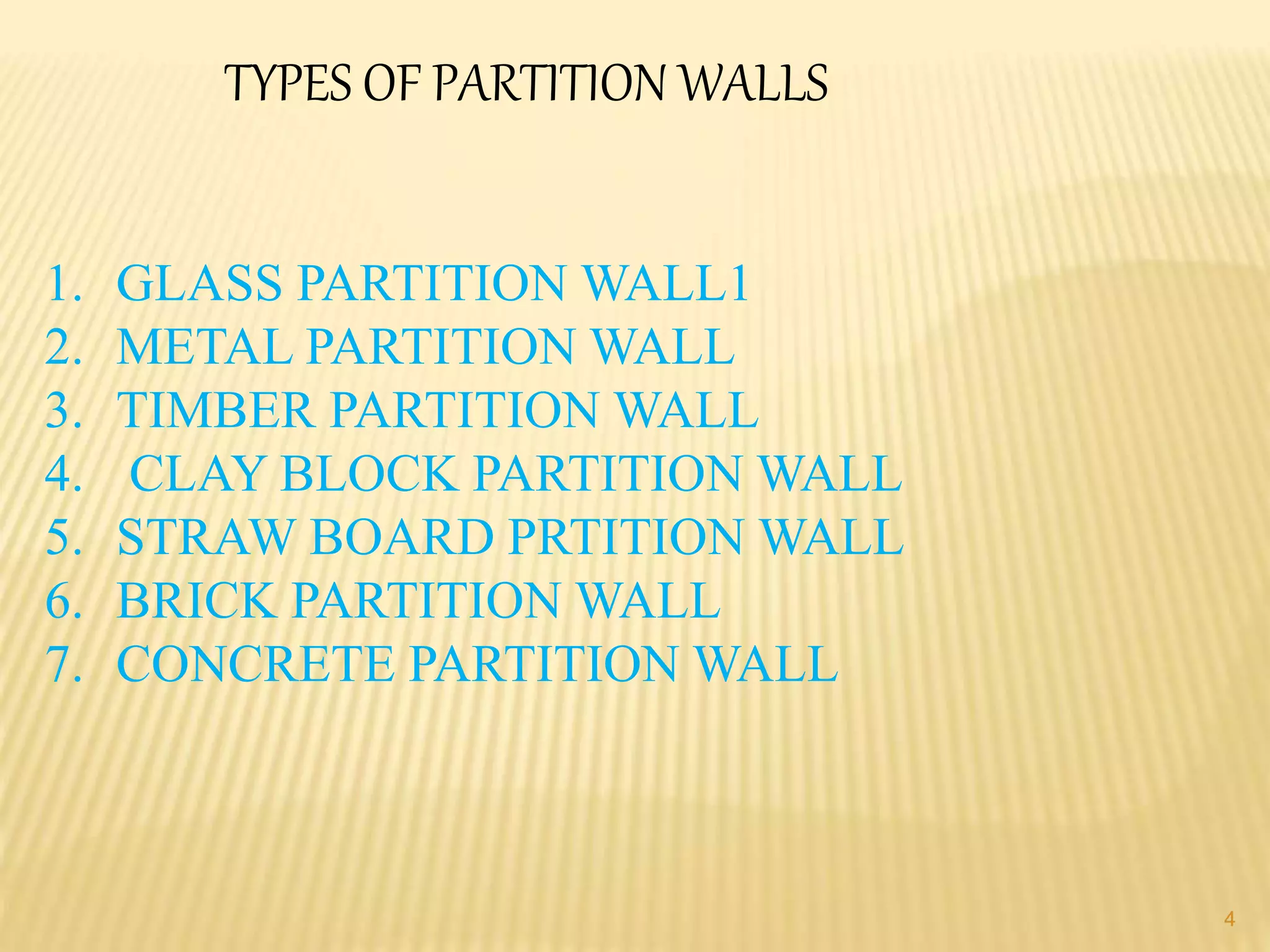 Partition wall | PPTX