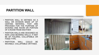 Partition wall | PPTX
