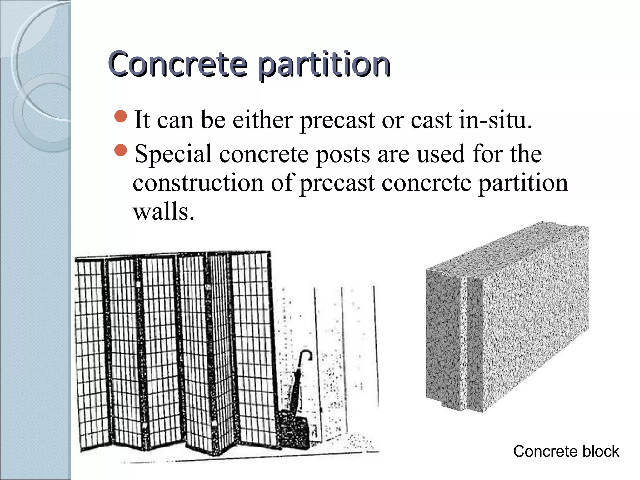 Partition walls | PPT