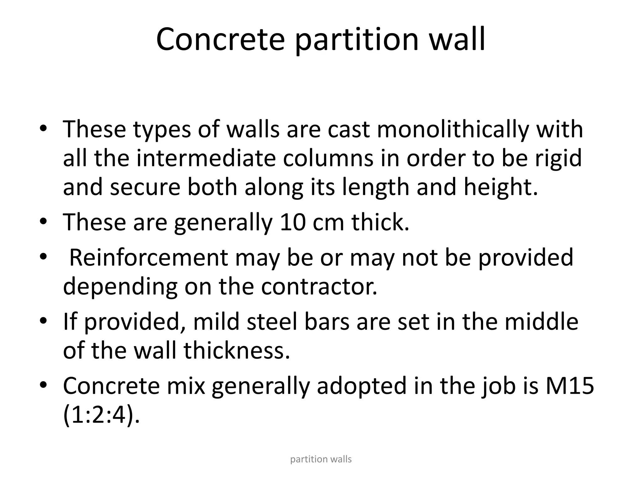 Partition walls | PPTX