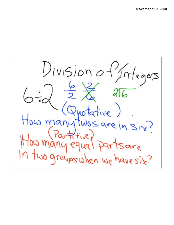 Partitive And Quotative Division Partitive And Quotative Division
