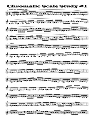 Chromatic Scale Study 1 2 | PDF