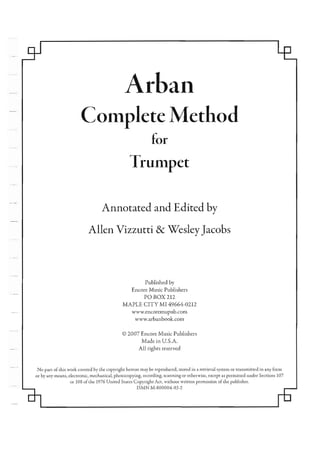 Arban complete method for trumpet allen vizzutti | PDF