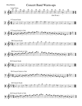 Aquecimento Para Banda de Música - Warm-ups | PDF