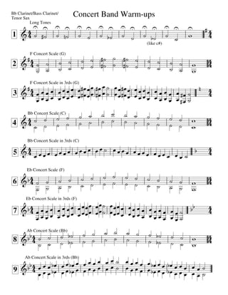 Aquecimento Para Banda de Música - Warm-ups | PDF