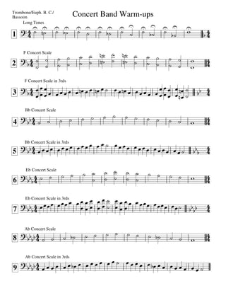 Aquecimento Para Banda de Música - Warm-ups | PDF