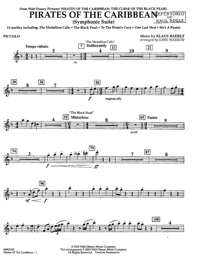 Pirates of the Caribbean - John Wasson | PDF