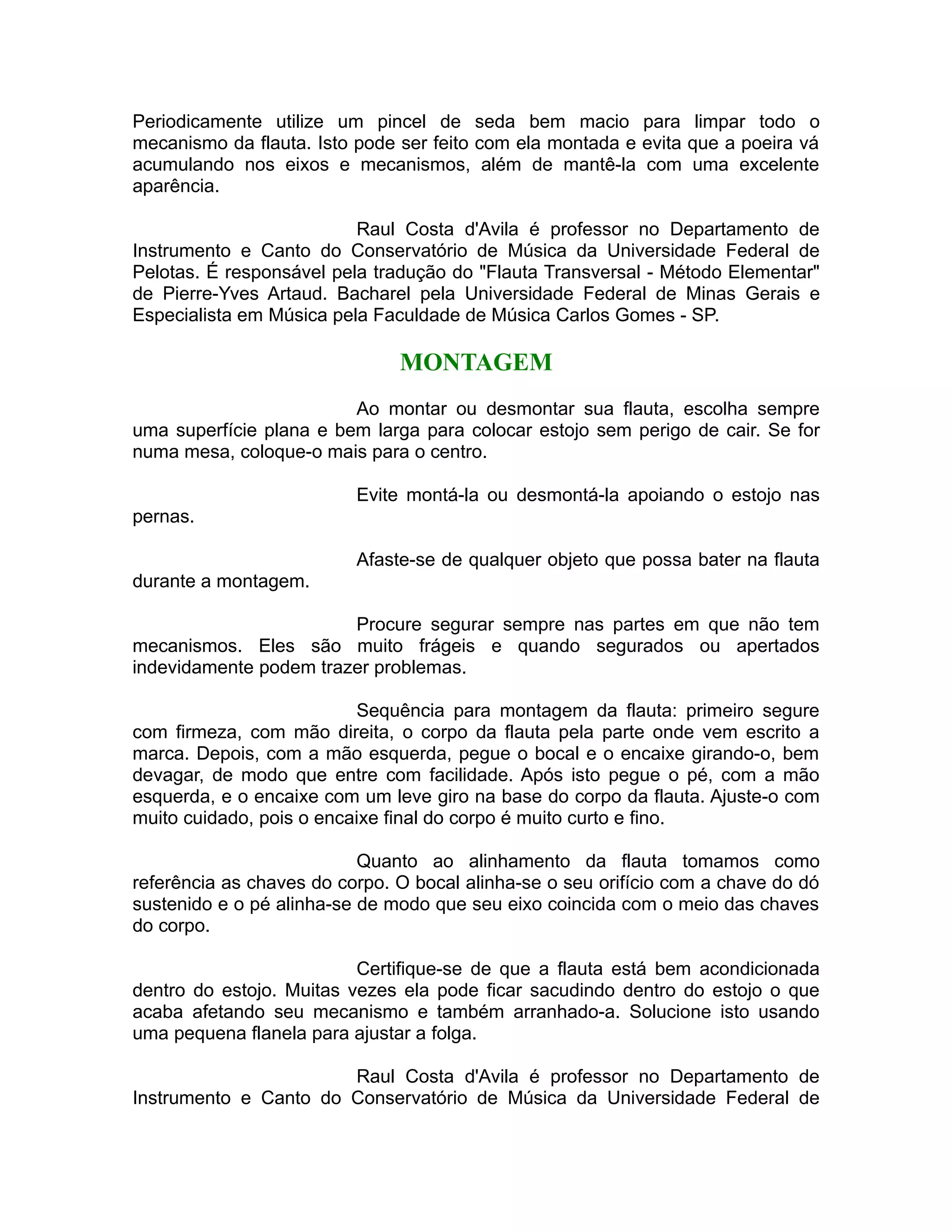 Método de estudo para flauta transversal | PDF