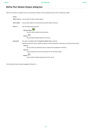 Part modules help(nx10)_12345678 | PDF | Computing | Technology & Computing