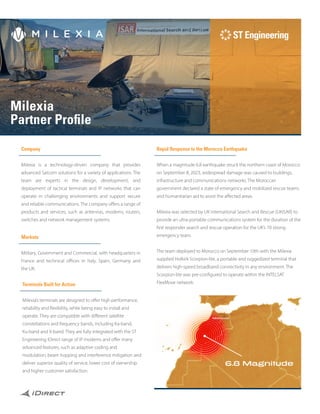 ST Engineering iDirect Partner Profile Milexia | PDF