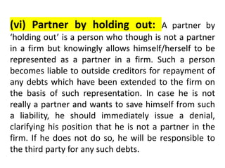 Partner by estoppel and Holding out ppt | PPT