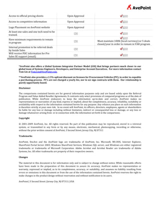 Partner Comparison Sheet | PDF