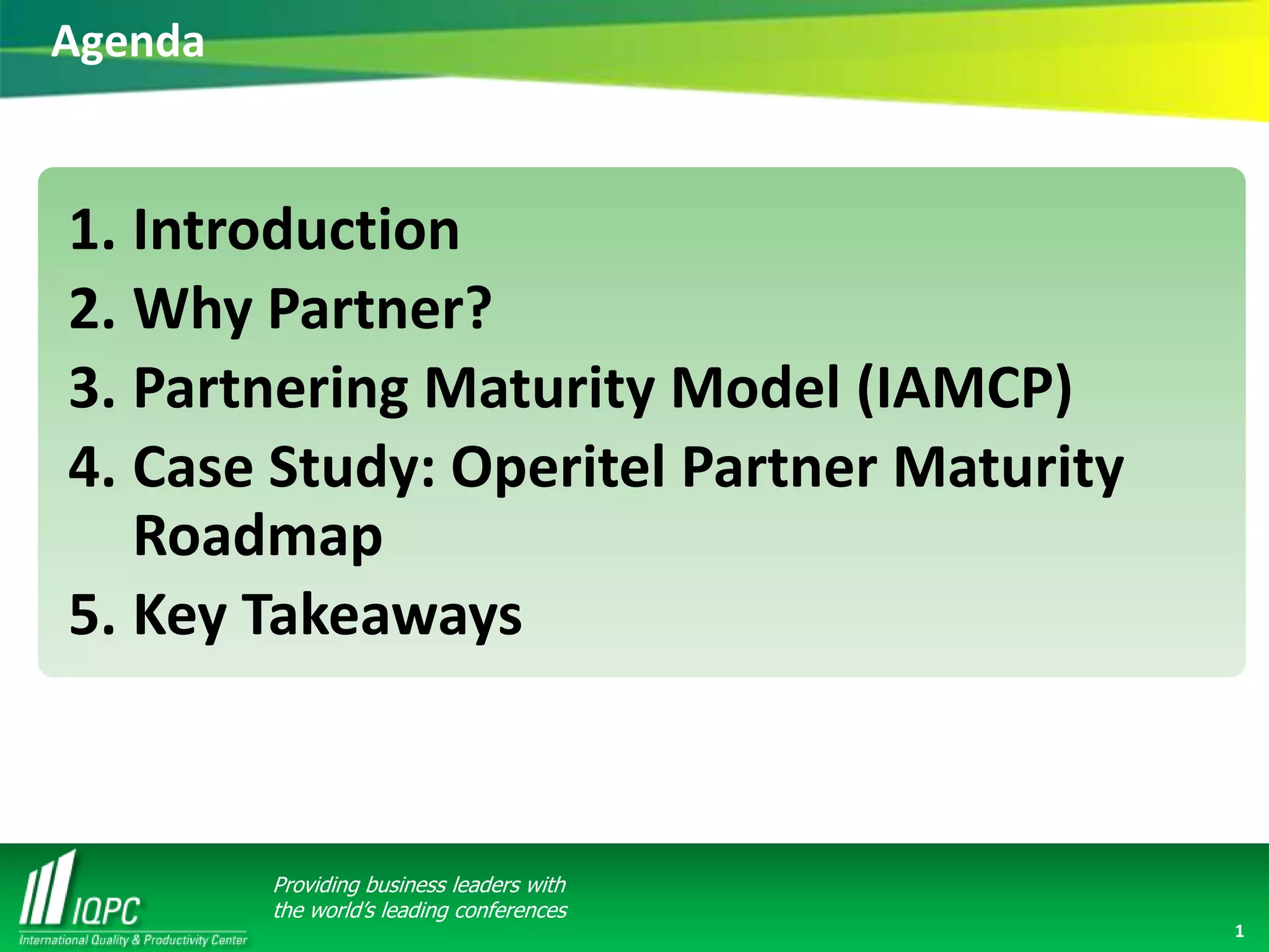 Partnering Maturity Model | PPTX