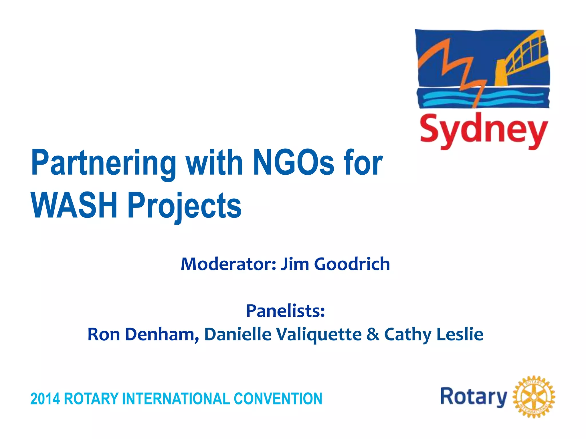 Partnering with NGOs for WASH Projects part 1 of 3 | PPT