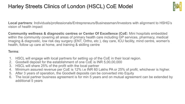 Partner Led Model of HSHG India - A Intro | PPT