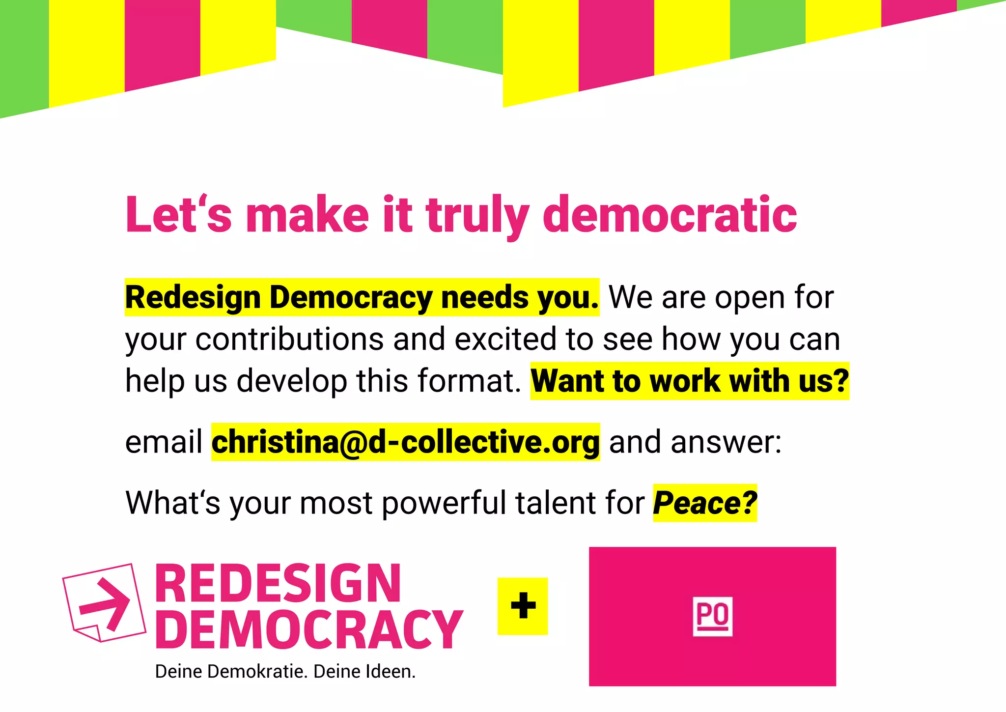 Redesign Democracy: Campaigns for Peace | PPT
