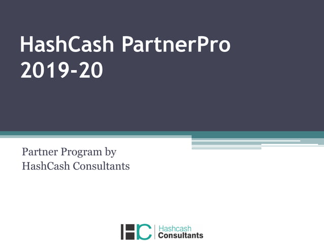 Partner Program at HashCash consultants | PPT