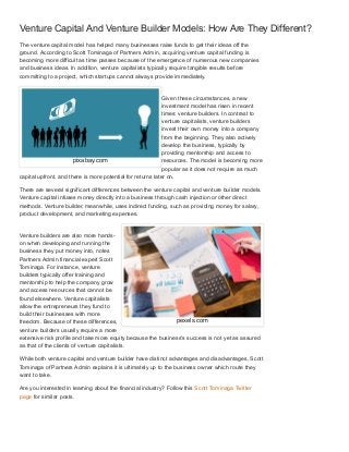 Venture Capital And Venture Builder Models: How Are They Different? | PDF