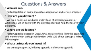 FasterCapital partnership model | PPTX