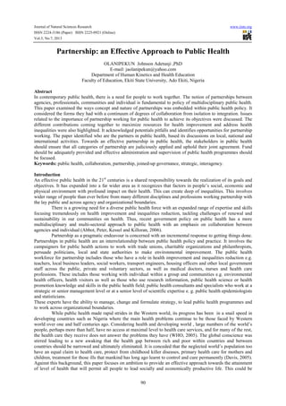 Partnership an effective approach to public health | PDF