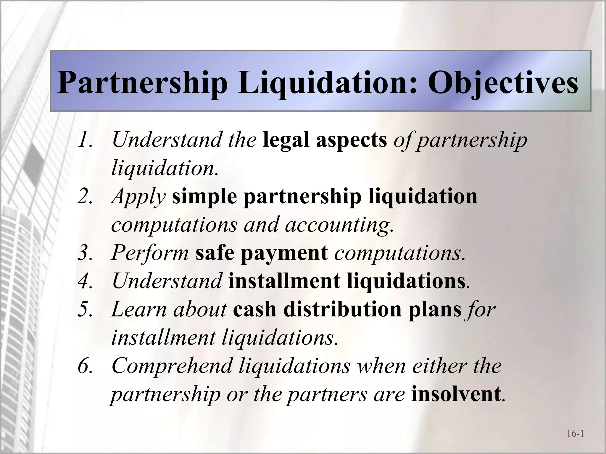 Partnership - Liquidation.ppt