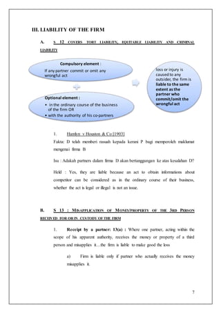 Partners and Outsiders in a Partnership | DOCX | Legal Services ...