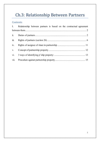 Underlying principles governing relationship between partners | DOCX