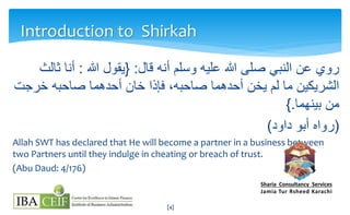Partnership in Shariah Perspective | PPTX