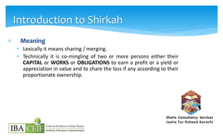Partnership in Shariah Perspective | PPTX