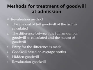 Partnership ACCOUNTS unit-2 (1).pptx admission of a partner | PPTX ...