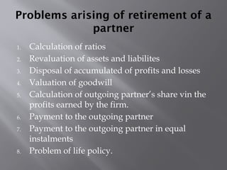 Partnership ACCOUNTS uNIT-3 (2).pptx retirement of a partnership | PPTX