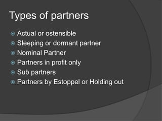Partnership act | PPT