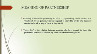 PARTNERSHIP ACT 1932/ Types of Partner | PPT