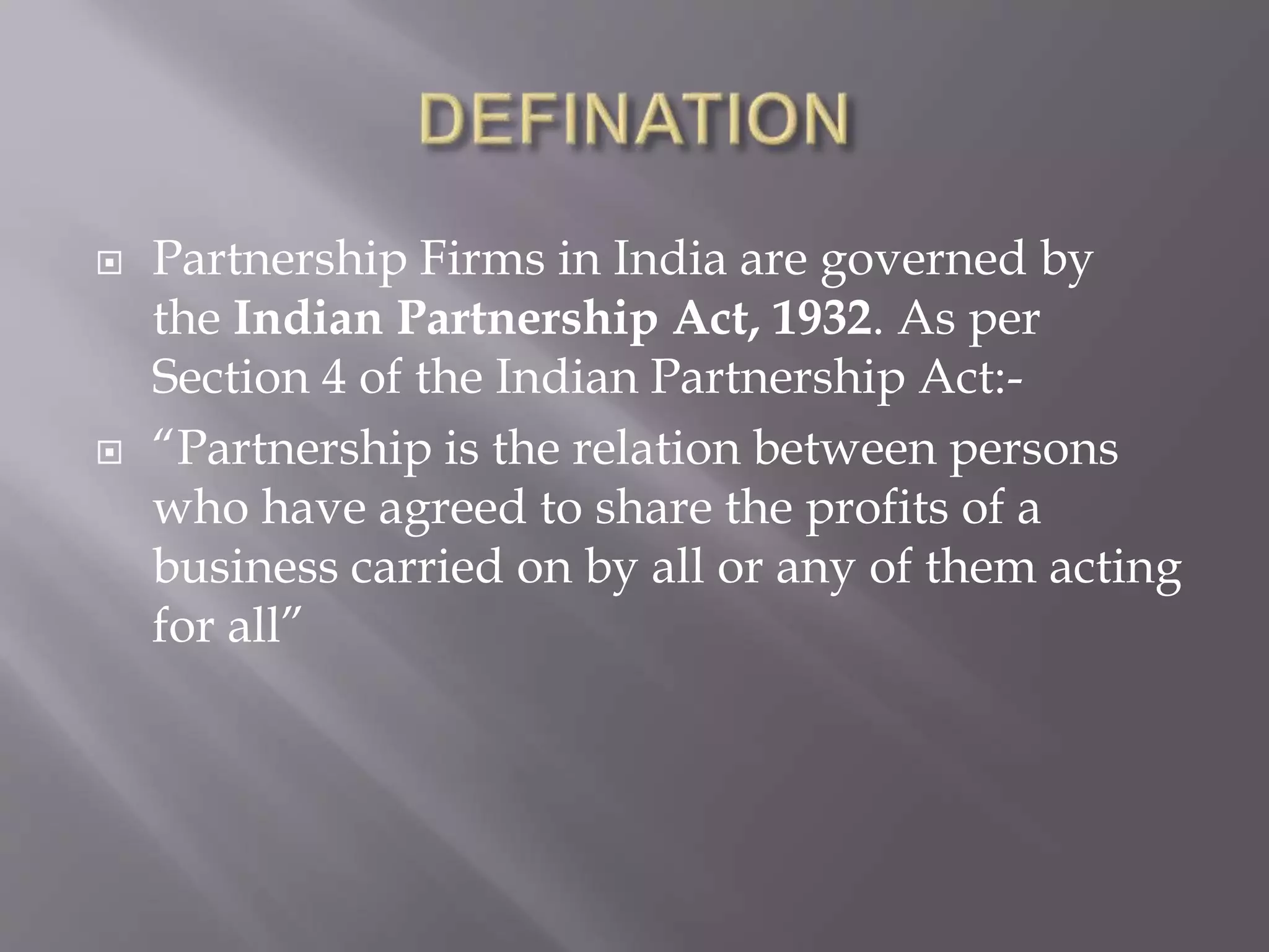 PARTNERSHIP ACT 1932.pptx | Business | Business and Finance