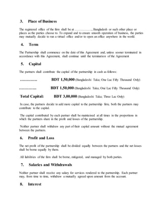 Partnership agreement | DOCX