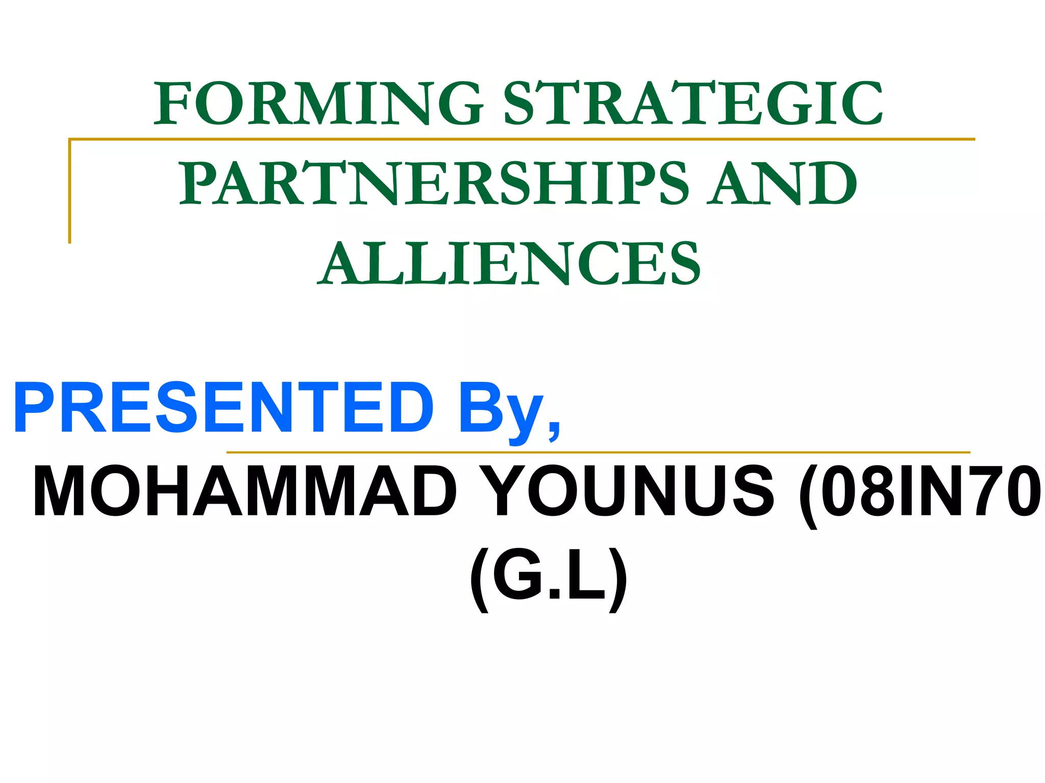 Partnership & allience | PPT