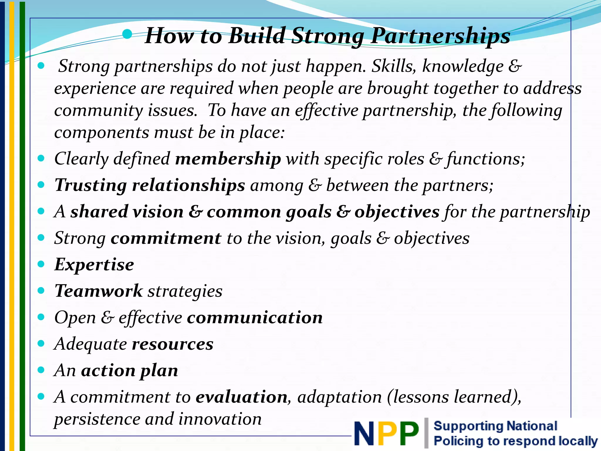 Partnership and problem solving | PPT