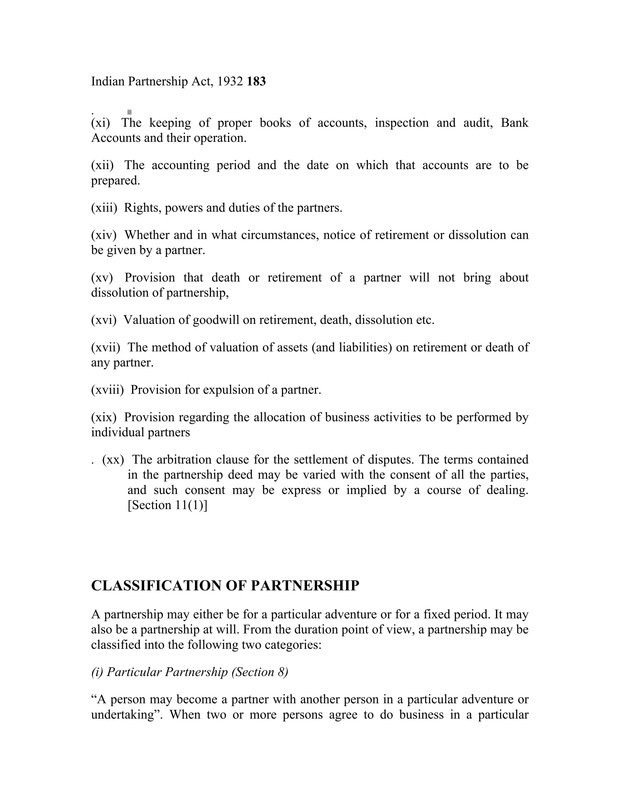 Indian Partnership Act 1932 (KTU) | PDF