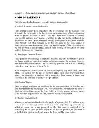 Indian Partnership Act 1932 (KTU) | PDF